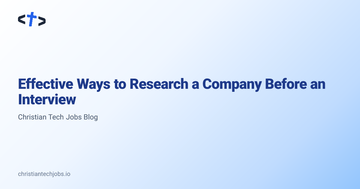 Effective Ways to Research a Company Before an Interview