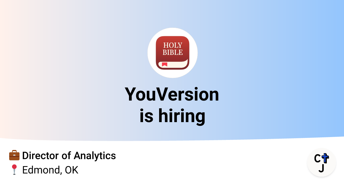 Director of Analytics at YouVersion | Christian Tech Jobs