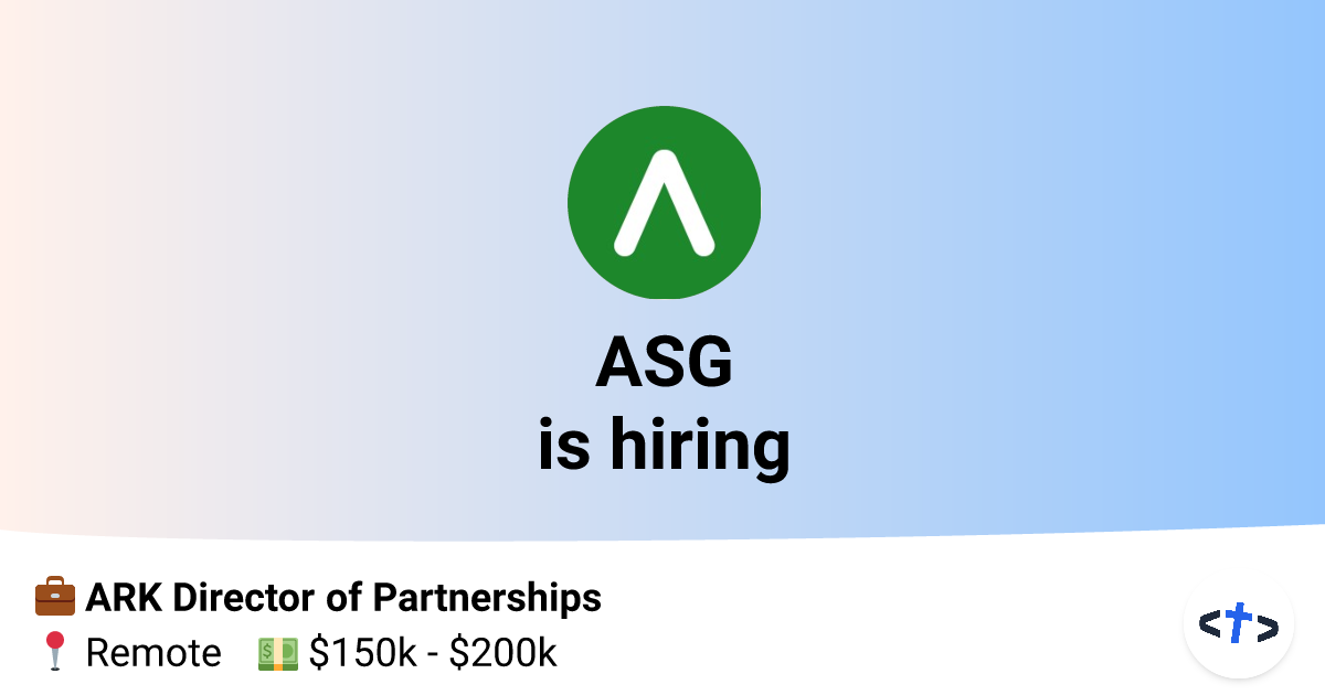 ARK Director of Partnerships at ASG | Christian Tech Jobs
