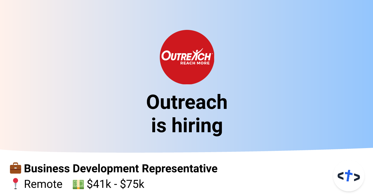 Business Development Representative at Outreach | Christian Tech Jobs