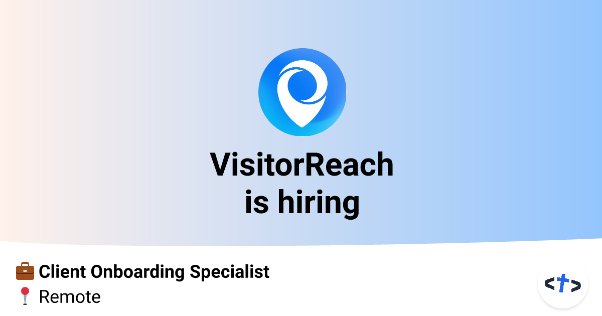 Client Onboarding Specialist at VisitorReach | Christian Tech Jobs