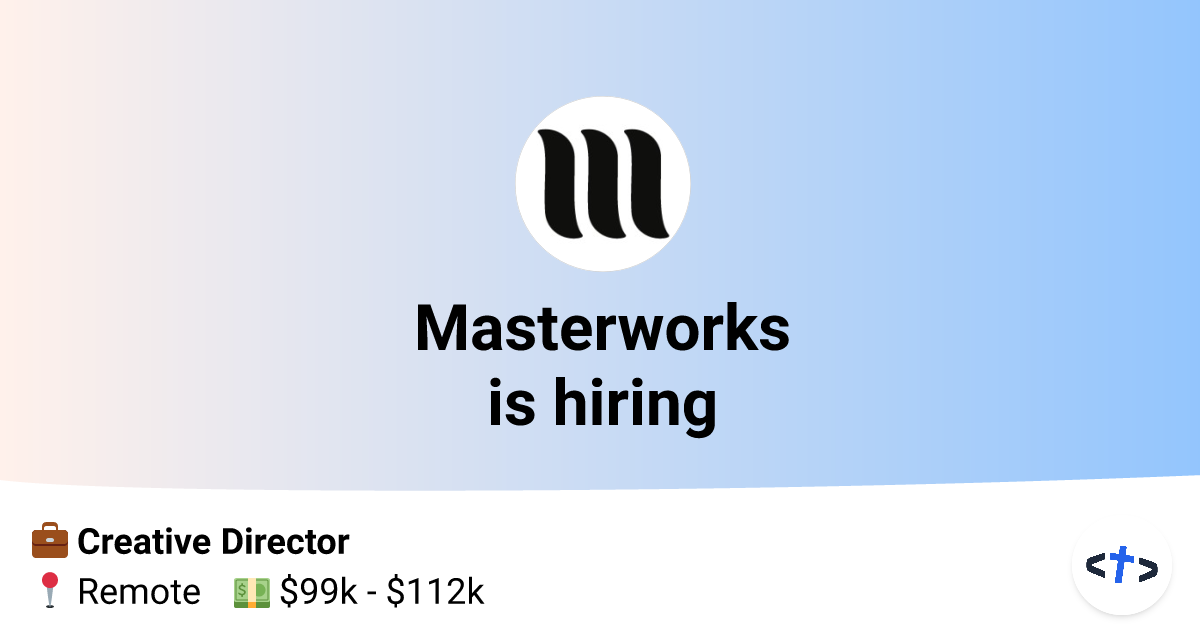 Creative Director at Masterworks | Christian Tech Jobs