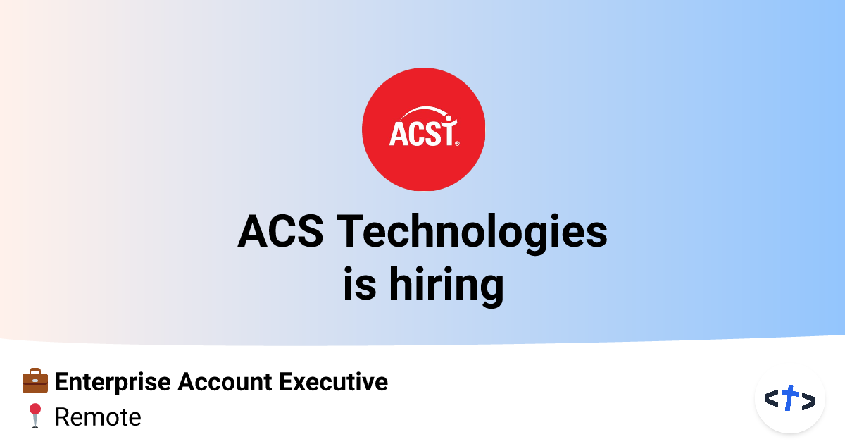 Enterprise Account Executive at ACS Technologies | Christian Tech Jobs