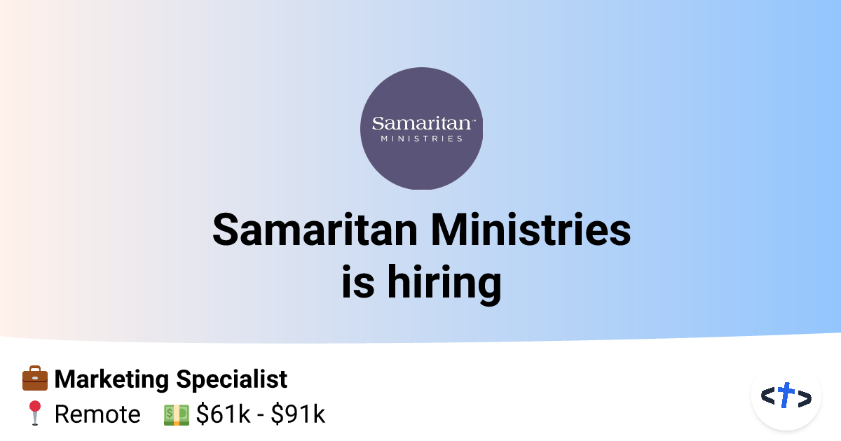 Marketing Specialist at Samaritan Ministries | Christian Tech Jobs