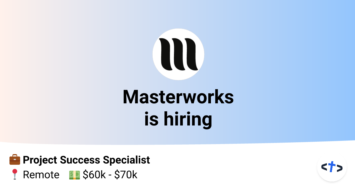 Project Success Specialist at Masterworks | Christian Tech Jobs