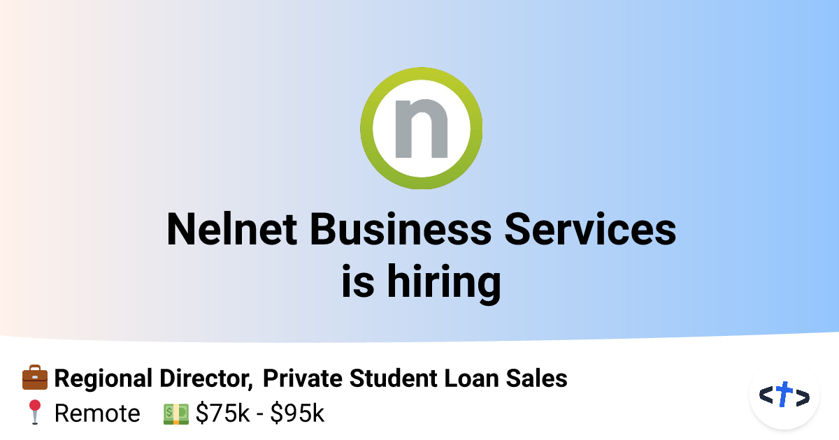 Regional Director, Private Student Loan Sales at Nelnet Business ...