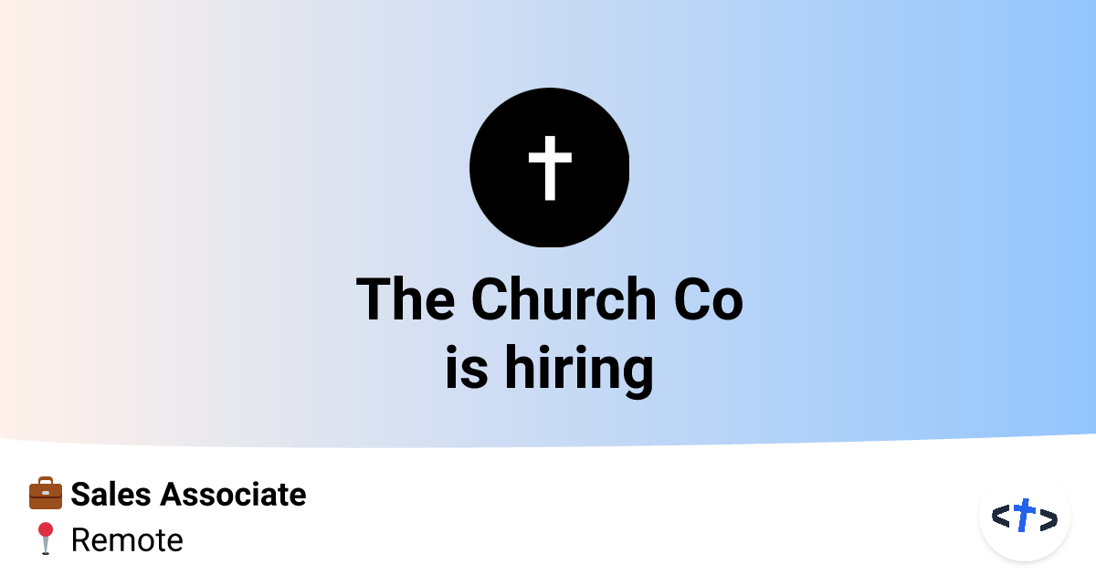 Sales Associate at The Church Co | Christian Tech Jobs