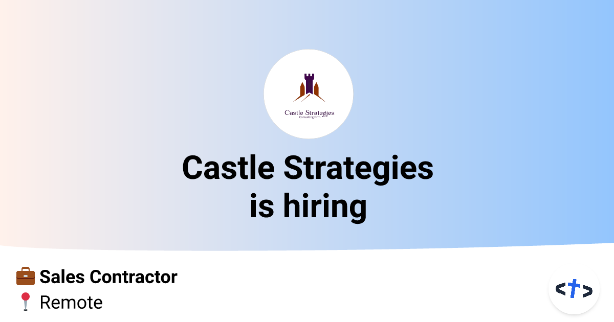 Sales Contractor at Castle Strategies | Christian Tech Jobs