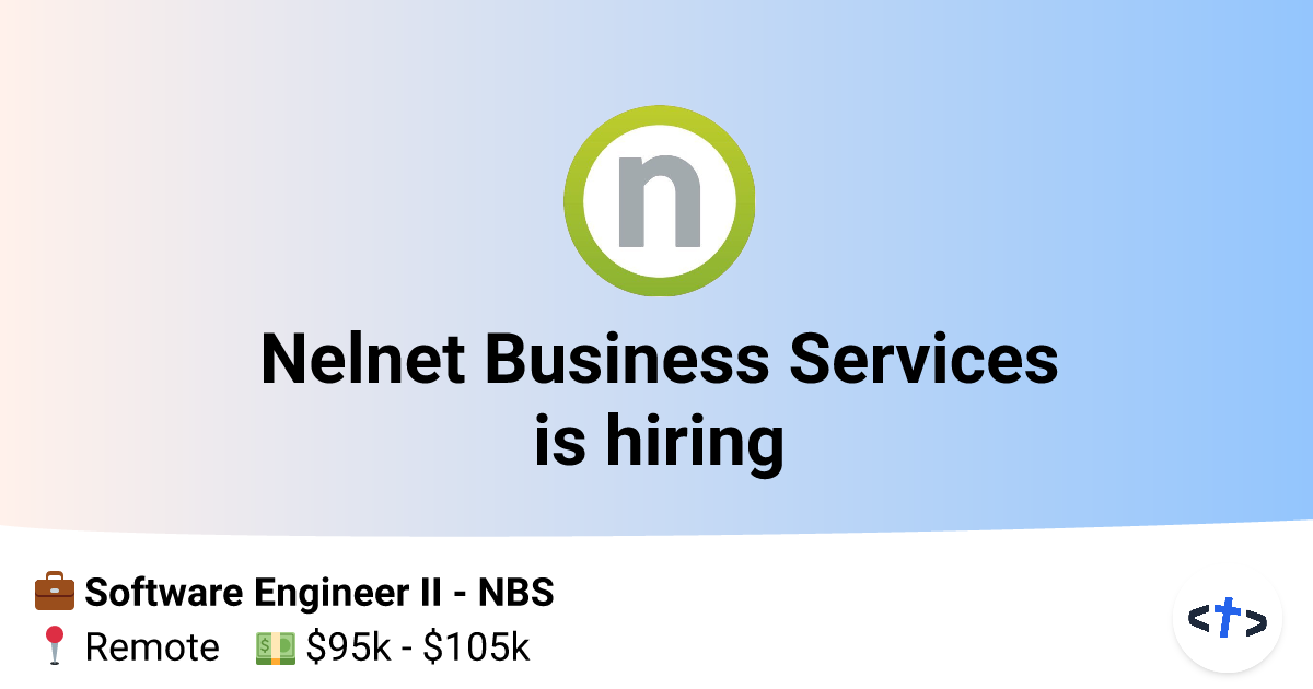 Software Engineer II - NBS at Nelnet Business Services | Christian Tech Jobs