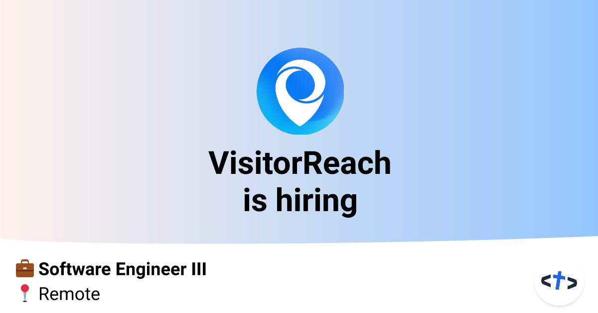 Software Engineer III at VisitorReach | Christian Tech Jobs