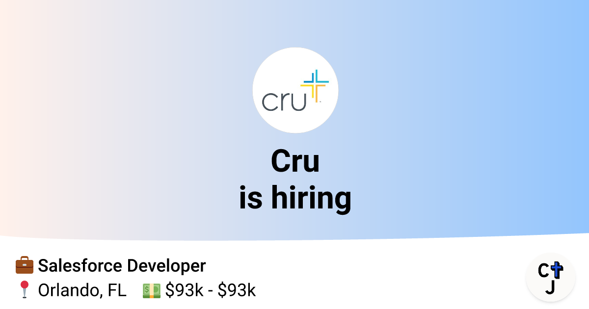 Salesforce Developer at Cru | Christian Tech Jobs