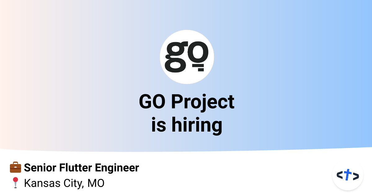 Senior Flutter Engineer at GO Project | Christian Tech Jobs