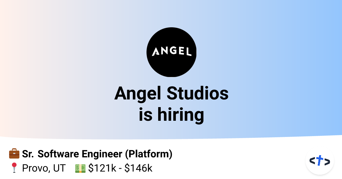 Sr. Software Engineer (Platform) at Angel Studios | Christian Tech Jobs