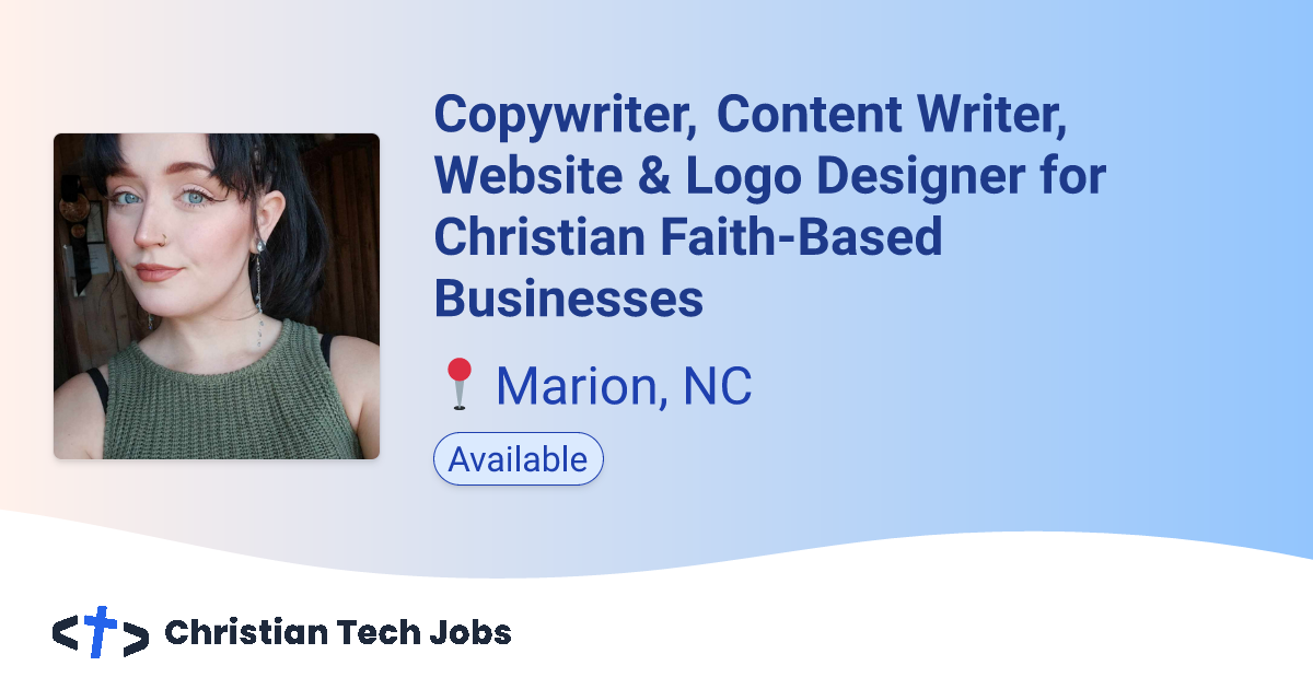 Copywriter, Content Writer, Website & Logo Designer for Christian Faith ...