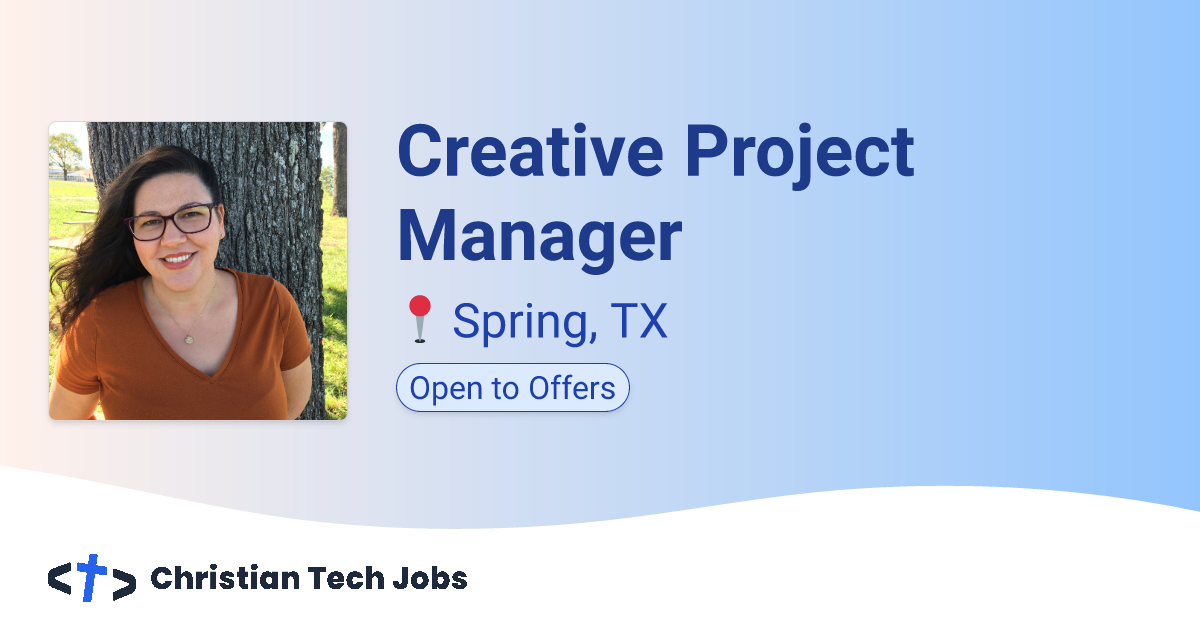 Creative Project Manager | Christian Tech Jobs
