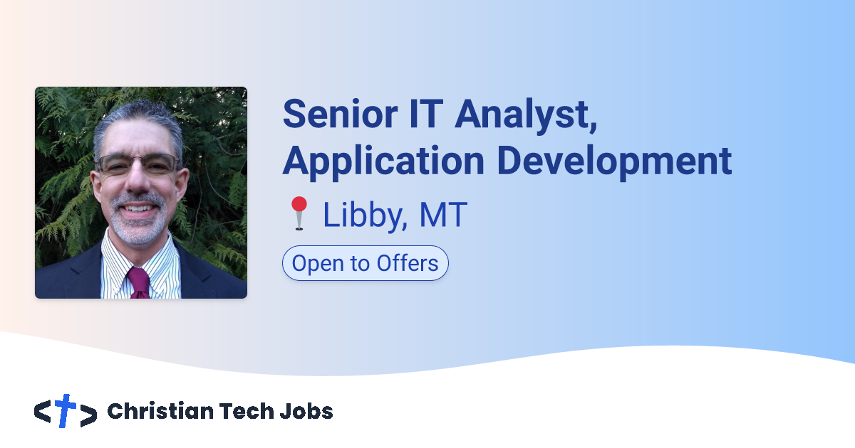 Senior IT Analyst, Application Development