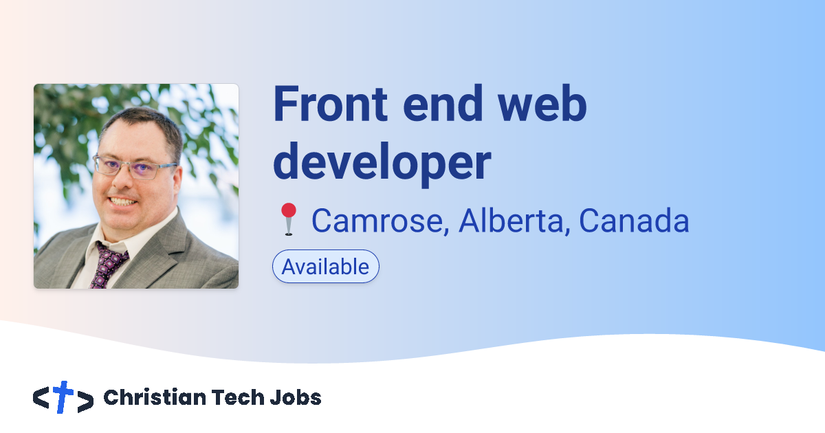 Front end web developer | Christian Tech Jobs