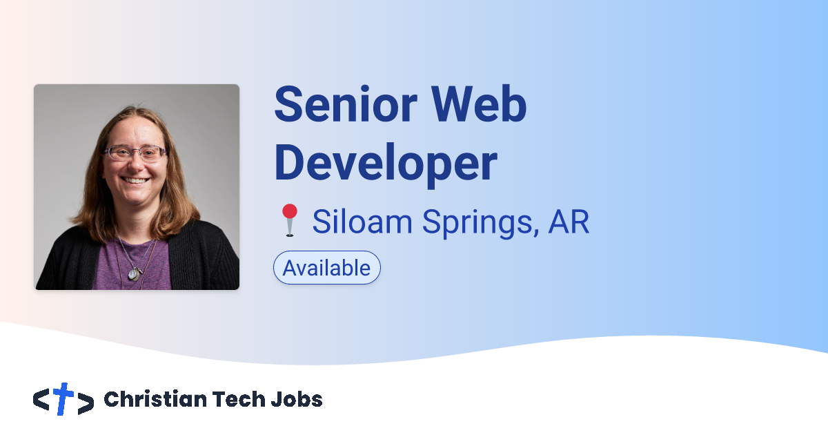 Senior Web Developer | Christian Tech Jobs