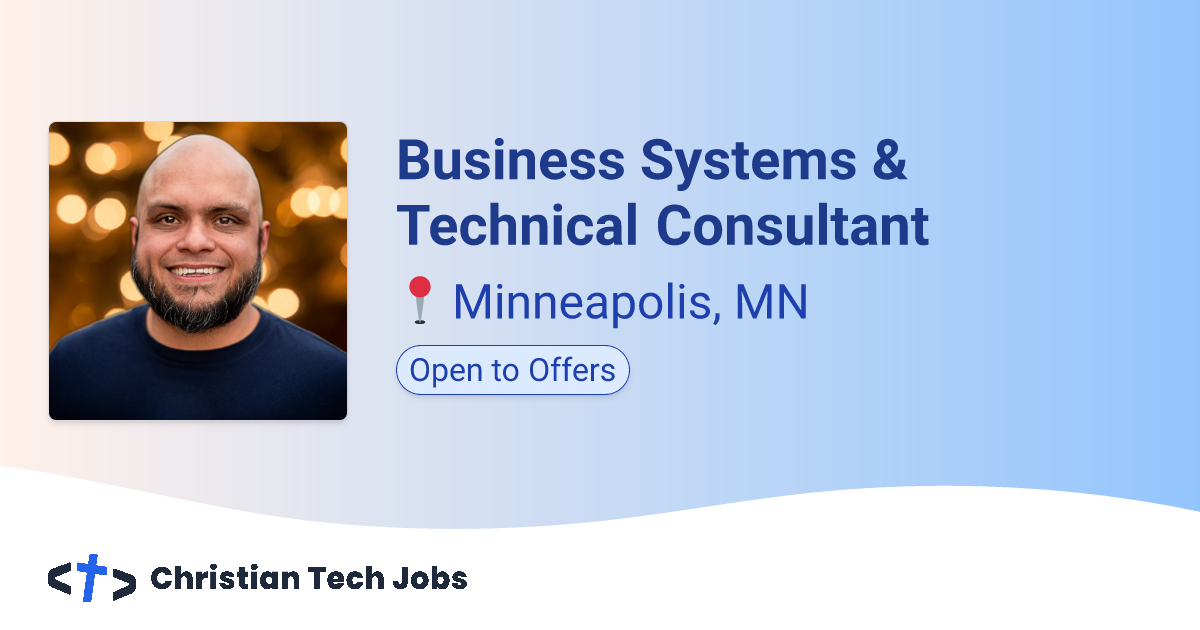 Business Systems & Technical Consultant | Christian Tech Jobs