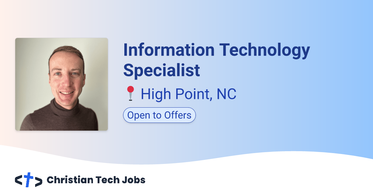 Information Technology Specialist | Christian Tech Jobs