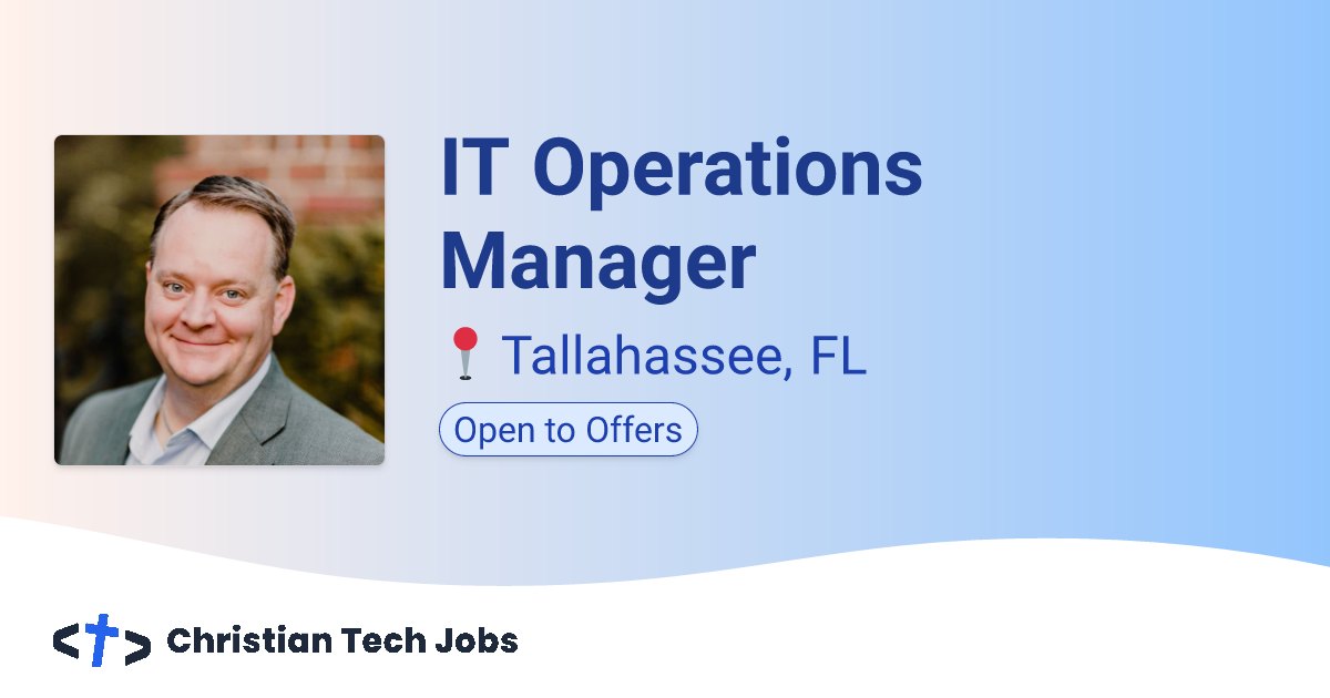 IT Operations Manager | Christian Tech Jobs