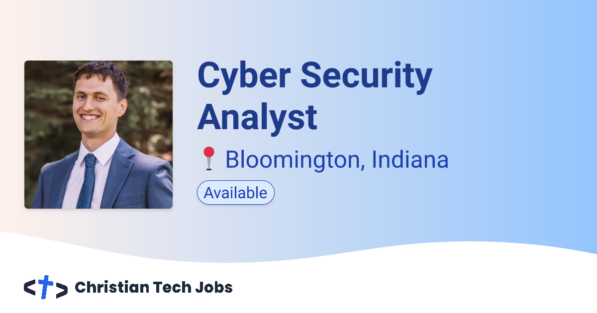 Cyber Security Analyst | Christian Tech Jobs