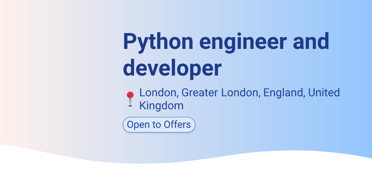 Python engineer and developer